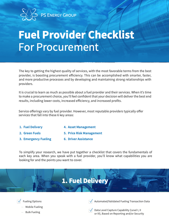 Fuel Provider Checklist for Procurement
